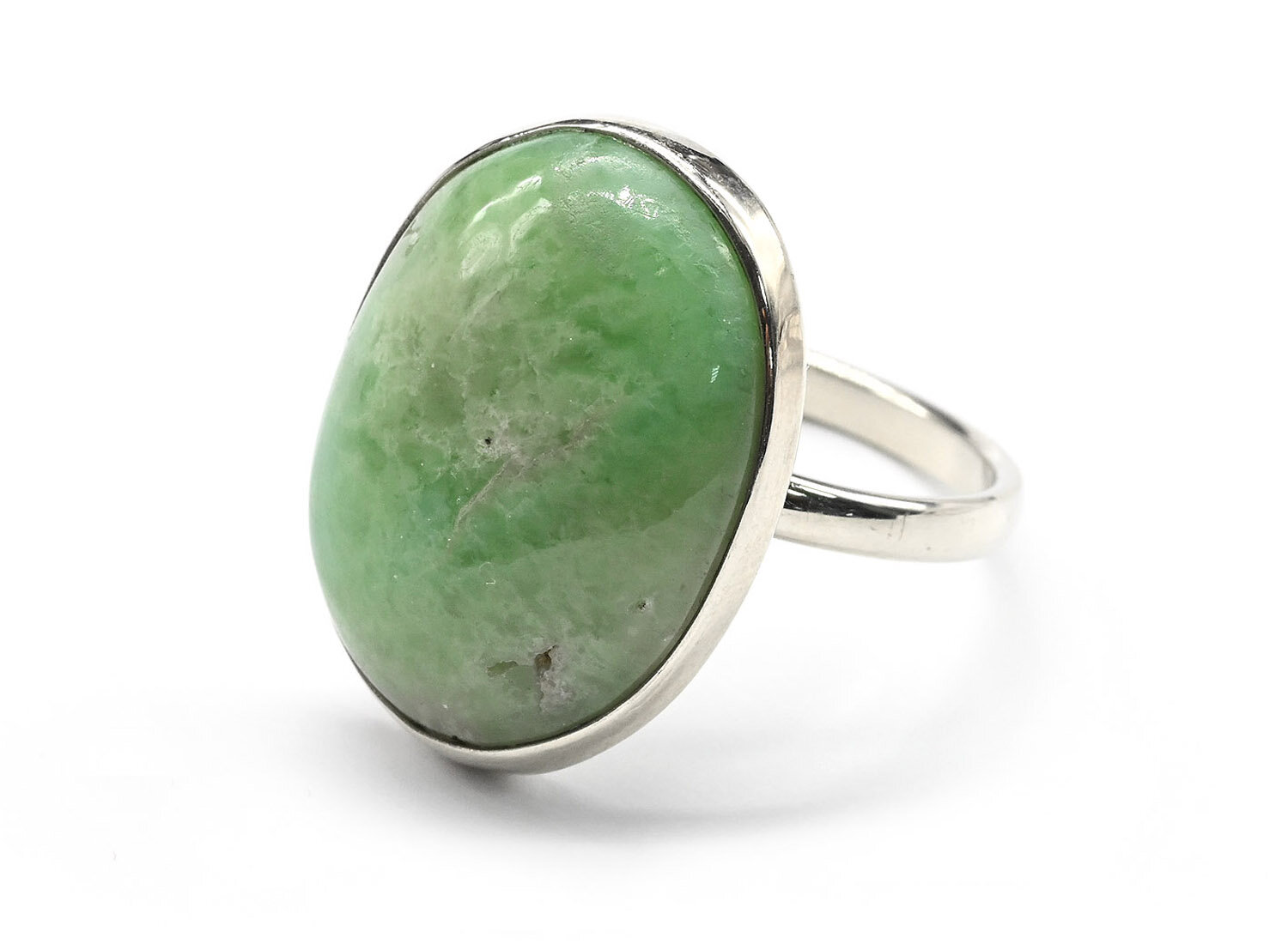 Кольцо, хризопраз