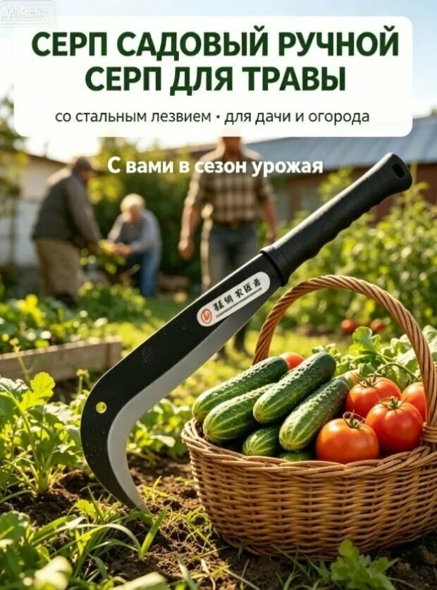 Серп, лезвиеСталь,25см — фото 1