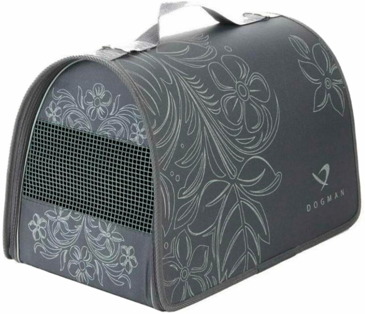 DOGMAN сумка-переноска «Лира» № 3 М, зима, иск. мех, серая, 43 х 27 х 27 см (1 шт)