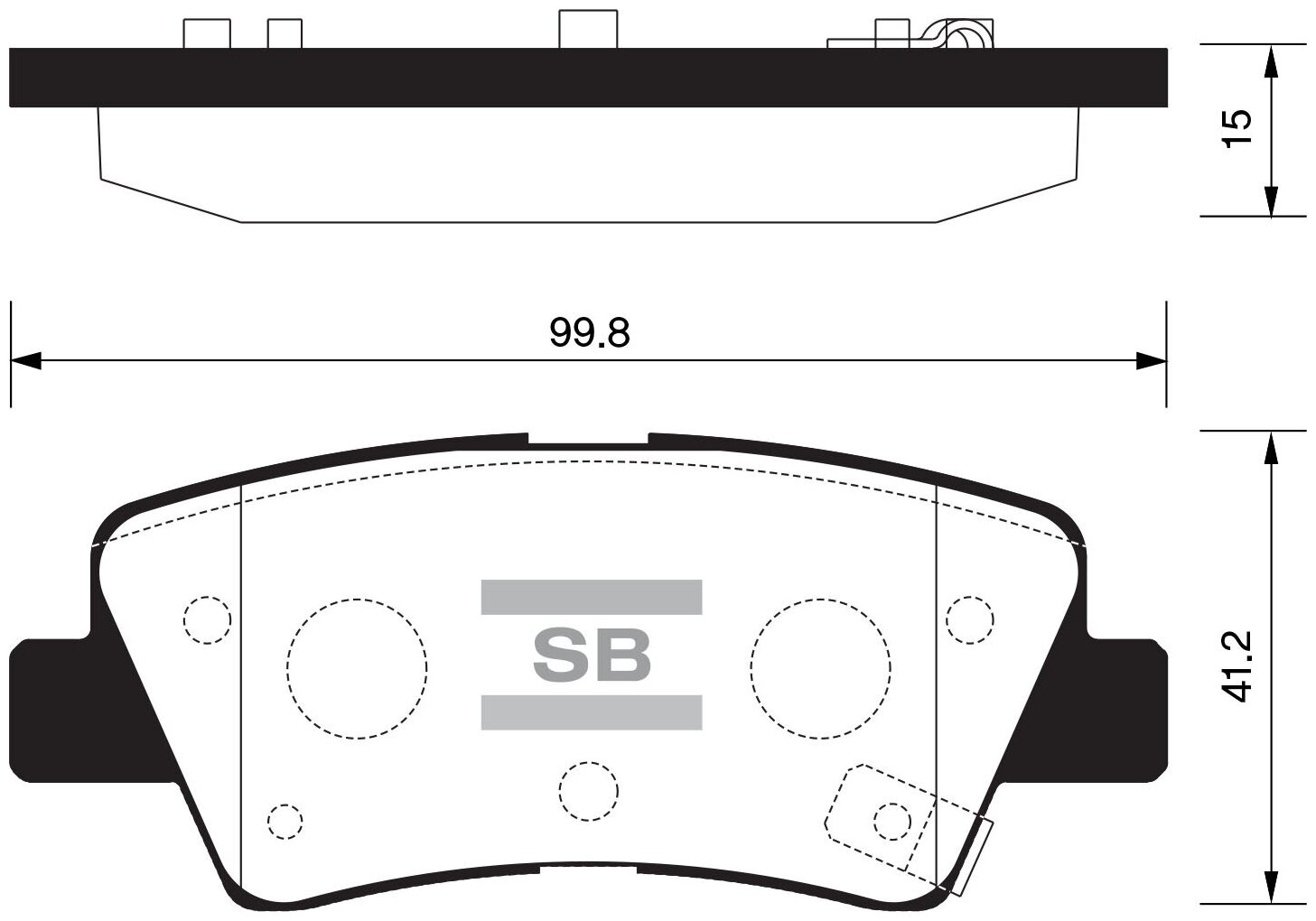 Колодки Тормозные Задние SANGSIN SP1407
