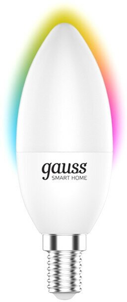GAUSS Smart Home 5 Вт E14 LED 470 лм 2700/6500 К RGBW свеча диммируемая для умного дома