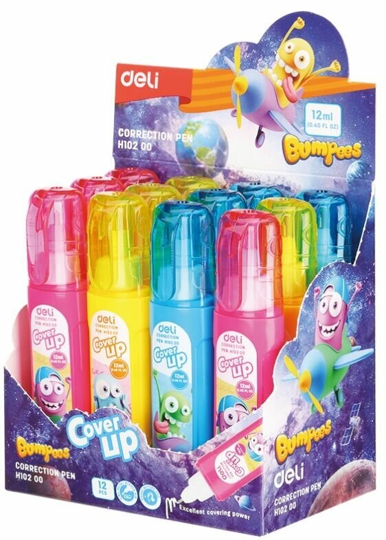 Ручка корректор Deli Cover UP EH10200 шариковый белый 12мл