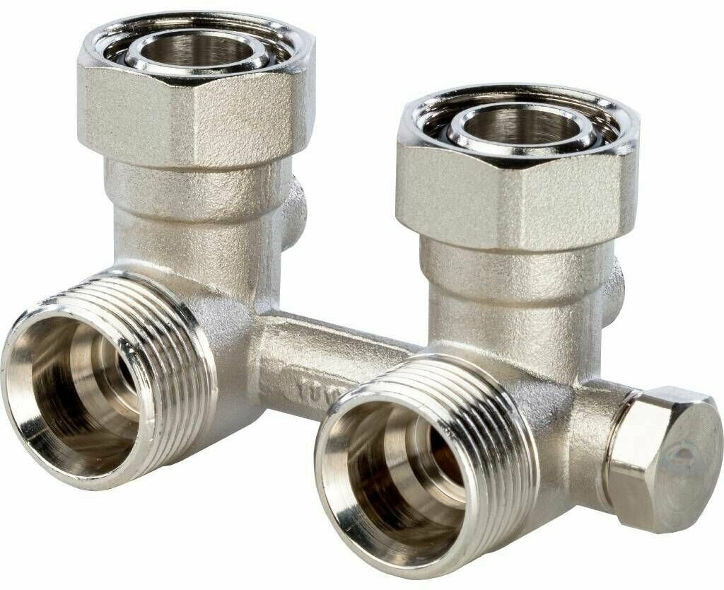 Узел нижнего подключения радиатора STOUT SVH-0003-000020 для однотрубной системы, угловой 3/4"