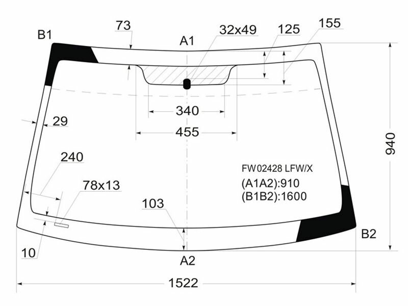 Стекло лобовое (4D SED) Mitsubishi Galant 03-12 XYG арт. FW02428LFWX