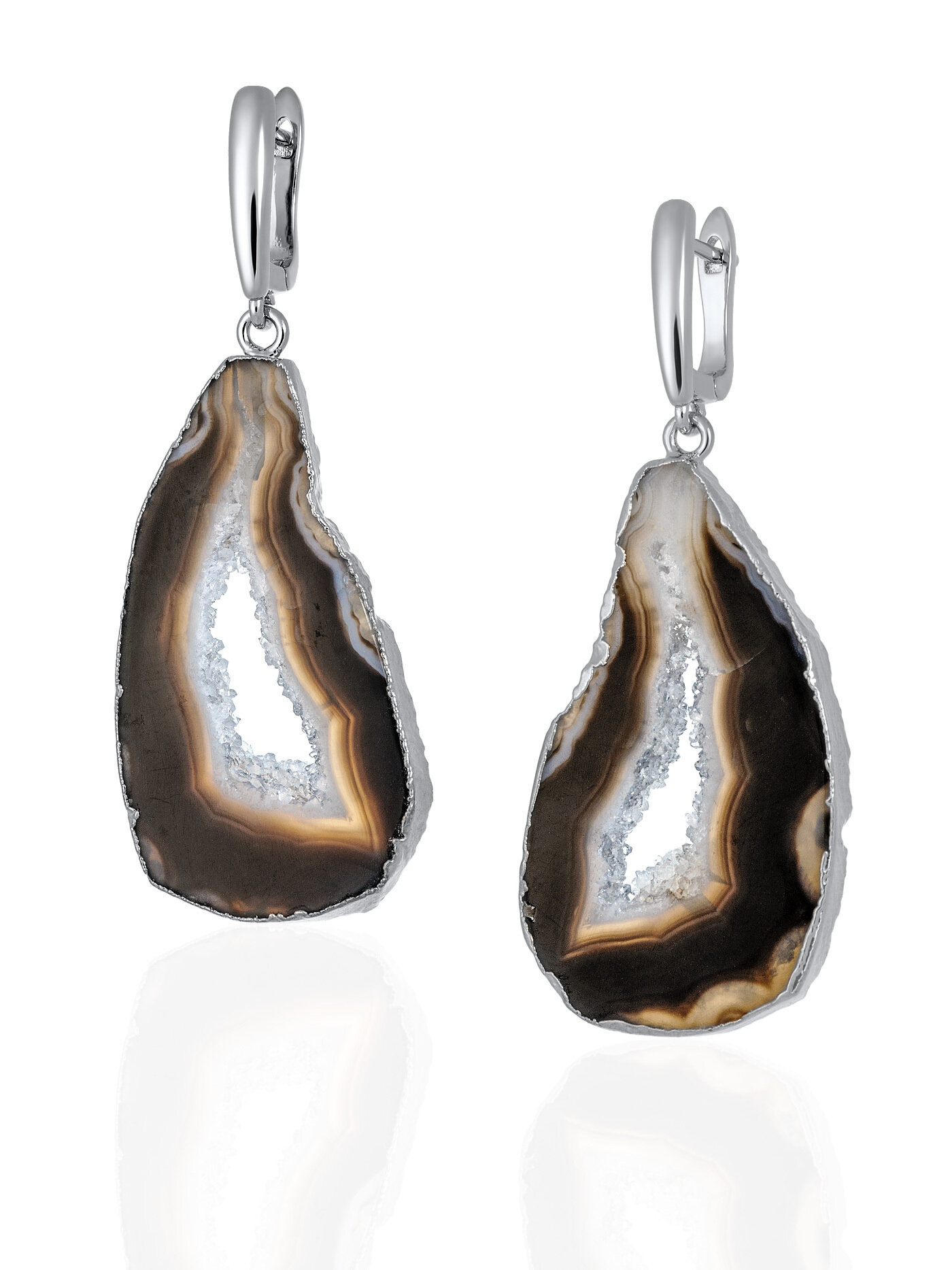 Серьги, агат