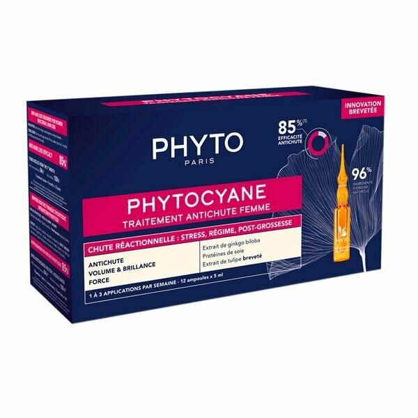 Сыворотка против выпадения волос после стресса, диет, родов для женщин Phytocyane Phyto/Фито амп. 5мл 12шт