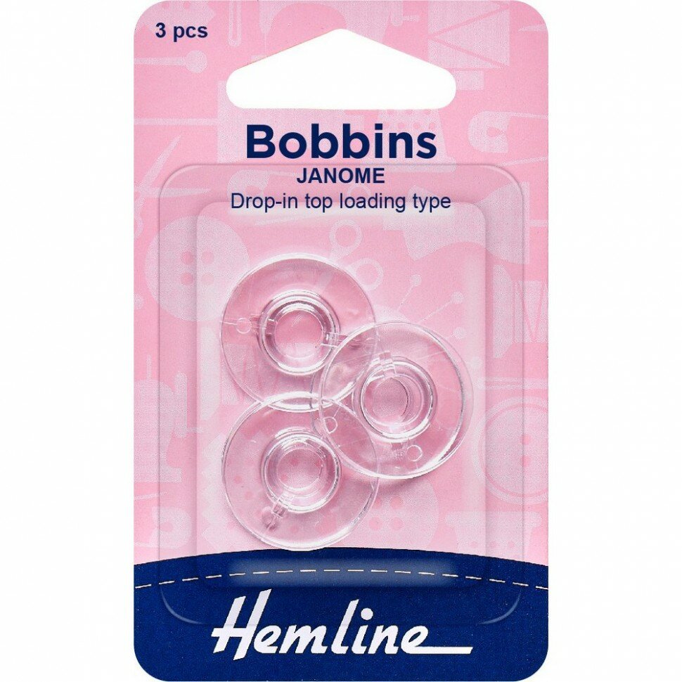 Hemline 120.04 Шпульки для швейных машин марки Janome/New Home, 11.5 мм, 3 шт