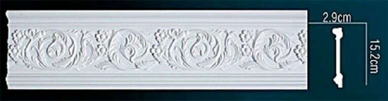 Молдинг из полиуретана Perfect AC 297 (152*29*2400мм)