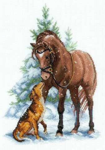 Набор для вышивания Риолис #2159 Привет, Дружок, Счетный крест, 21 х 30 см