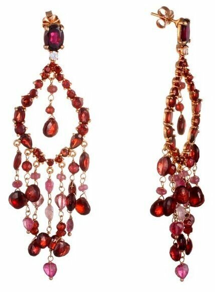 Серьги, серебро, 925 проба, фианит, аметист, иолит