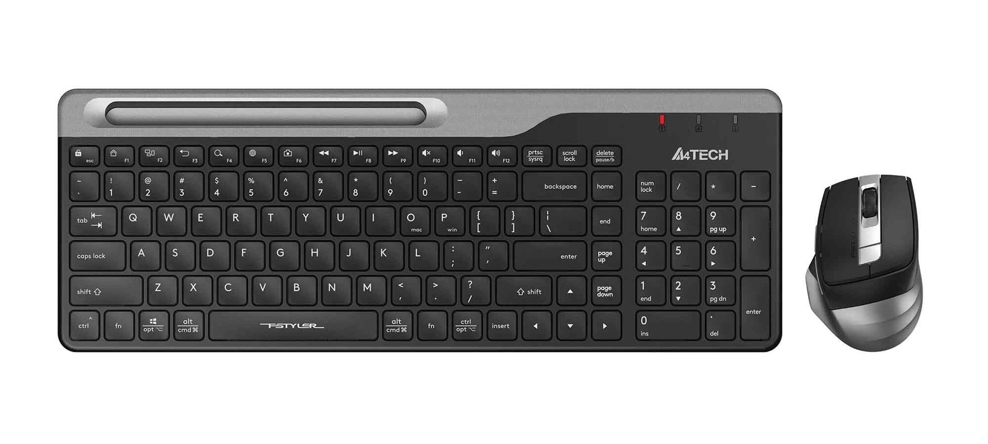 Комплект клавиатуры A4TECH и мыши Fstyler FB2535C черный/серый