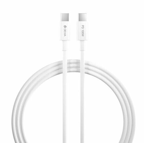 Devia Кабель Smart series, PD, Type-C, 20 В, 5 А, 100 Вт, 1.5 м, белый