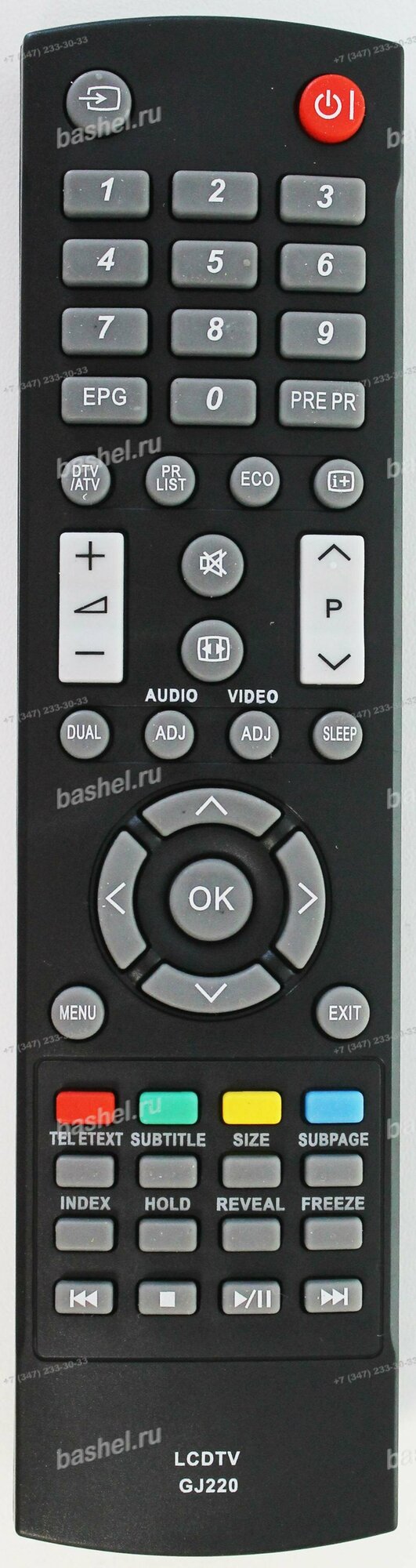 Sharp GJ220, Пульт ДУ
