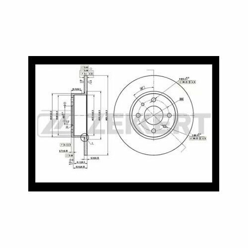 Диск тормозной задний для автомобиля Alfa Romeo, ZEKKERT BS-5013 (1 шт.)