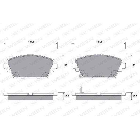 Колодки тормозные дисковые комплект Nissan, WEEN 151-2215 (1 шт.)