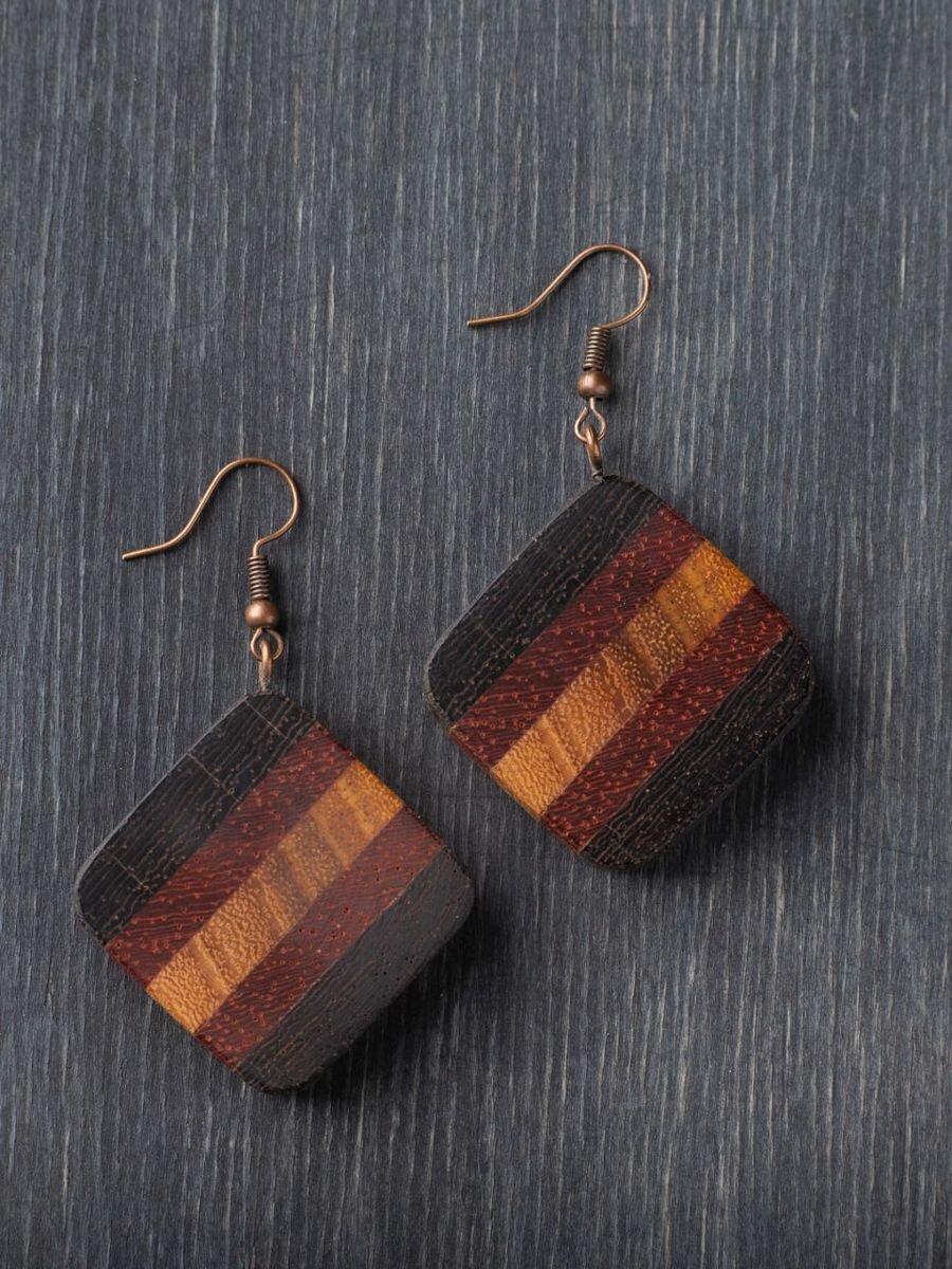 Серьги двусторонние