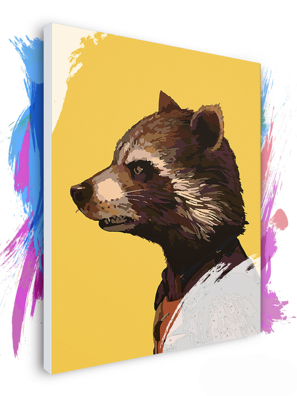 Картина по номерам на холсте В Профиль - Ракета, 30 х 40 см