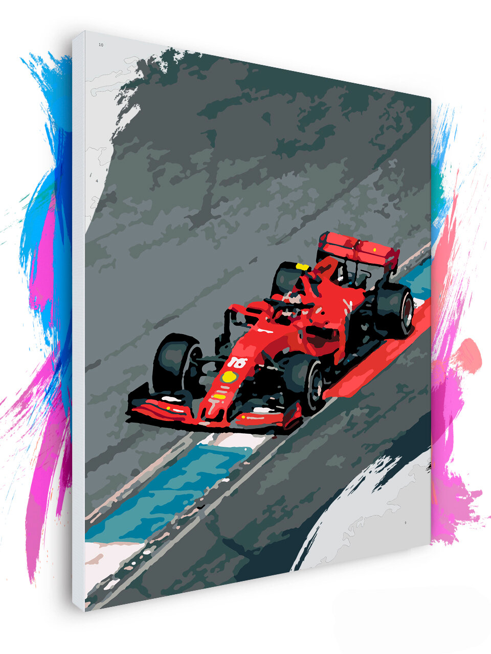 Картина по номерам на холсте F1 формула, 40 х 50 см