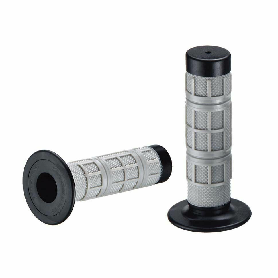 Грипсы руля ACCEL RGP-633M-125 серый/черный, для мотоцикла, резина