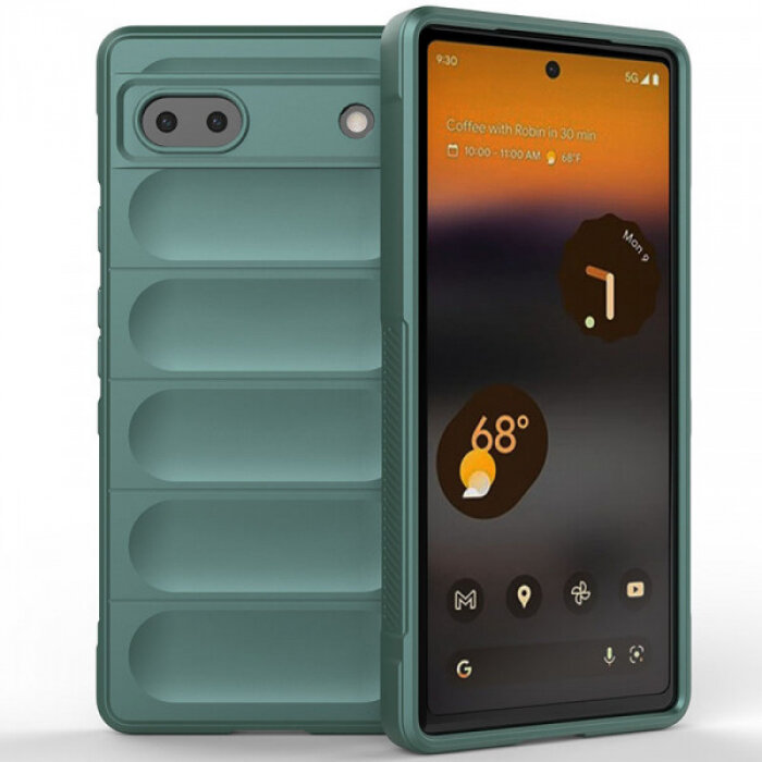 Flex Silicone Противоударный чехол для Google Pixel 6a с защитой камеры и микрофиброй