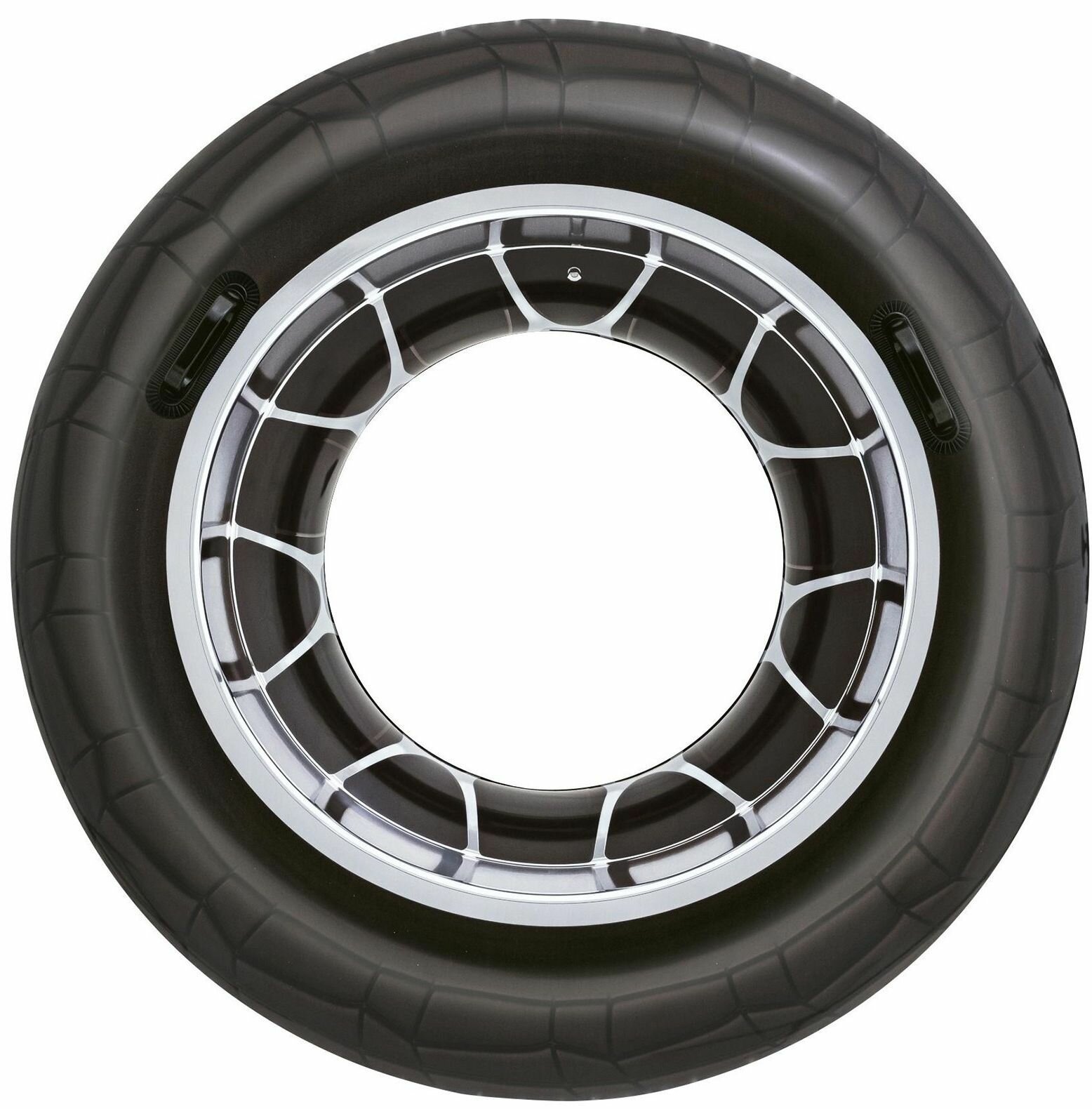 Большой надувной круг Bestway "Скоростное колесо" с ручками, для плавания и купания на море и в бассейне, плавательный круг диаметр 119 см, для детей от 12 лет и взрослых