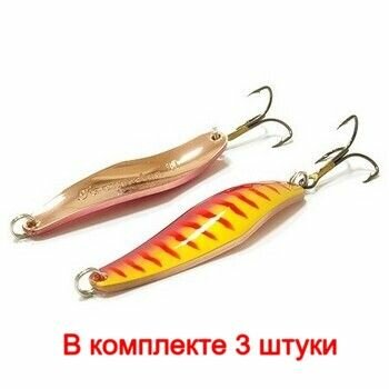 Блесна колеблющаяся для рыбалки Mister Cro прохоровка, 80/26 SWCTiger, 3 штуки