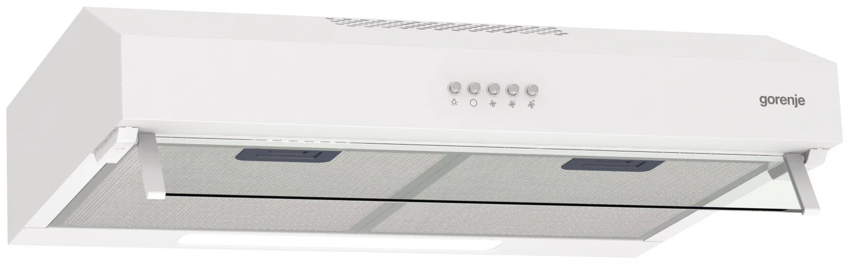 Вытяжка встраиваемая Gorenje WHU629EW/M, цвет белый, 249 м³/ч