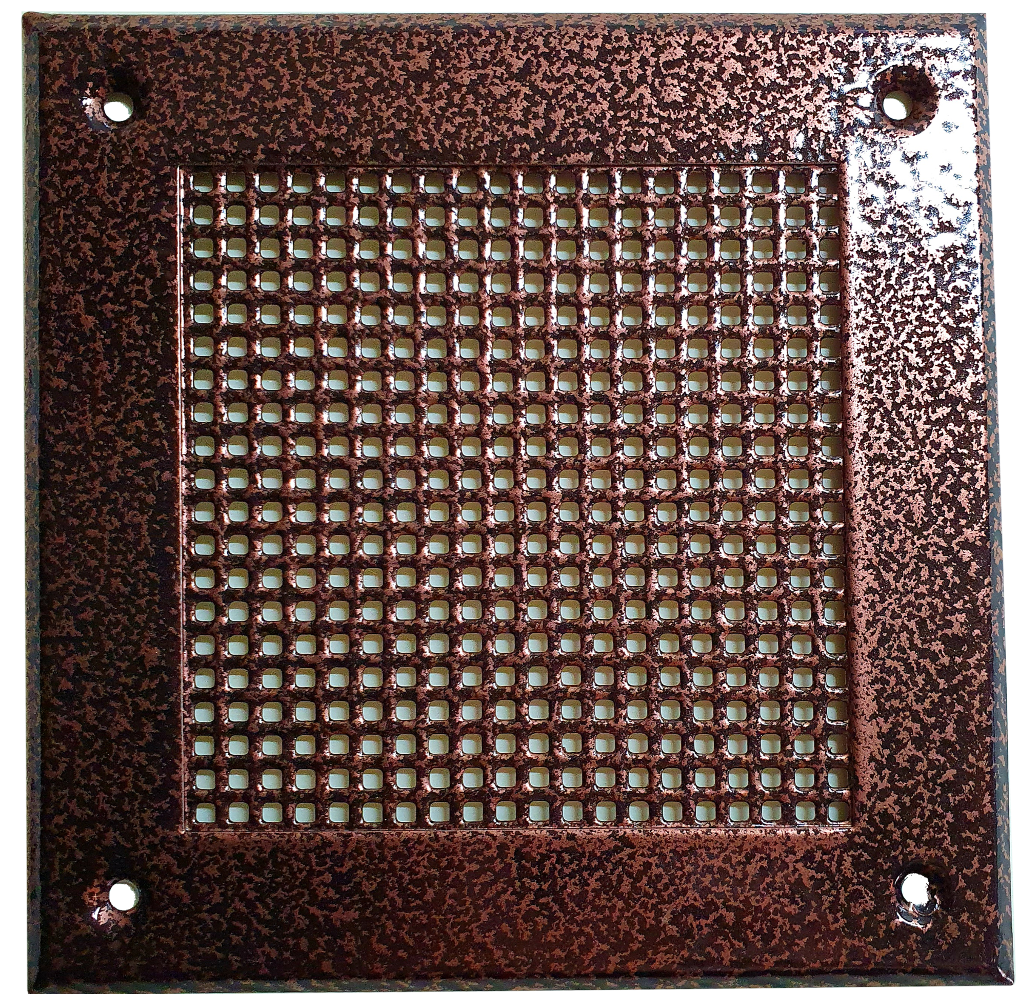 Решетка вентиляционная 150х150мм металлическая на саморезах, квадрат, антик медный
