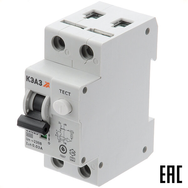 Дифф. автомат АВДТ32-22C25-A-УХЛ4 тип А 228067 КЭАЗ C25, 30mA 1P+N 230В