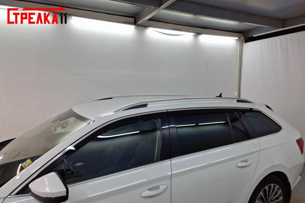 SKODA SUPERB 2019-н. в. универсал - 2D Дефлекторы окон хром