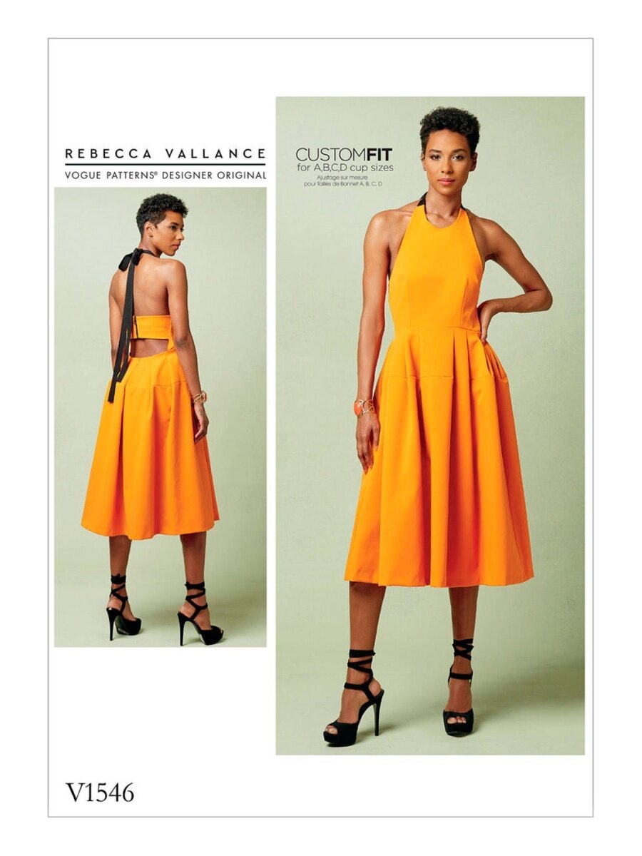 Выкройка VOGUE №1546 Платье