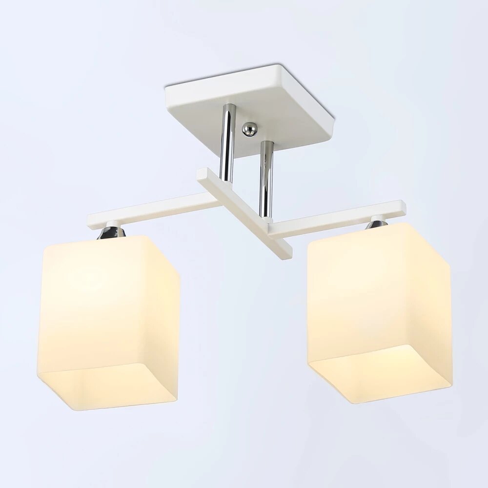 Подвесной светильник TR303111/2 WH/CH/FR белый/хром/белый матовый E27/2 max 40W 360*190*290