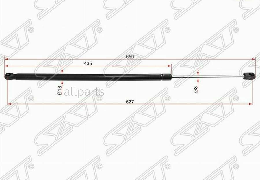 SAT ST-LR025379 Амортизатор крышки багажника Land Rover Range Rover Evoque 11-18 (Справа=Слева)