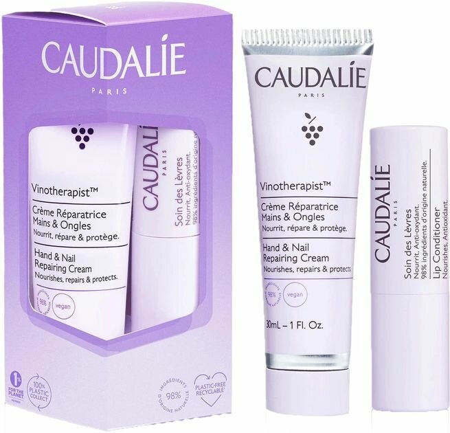 CAUDALIE Набор для ухода за кожей рук и губ Vinotherapist Lip Hand Duo