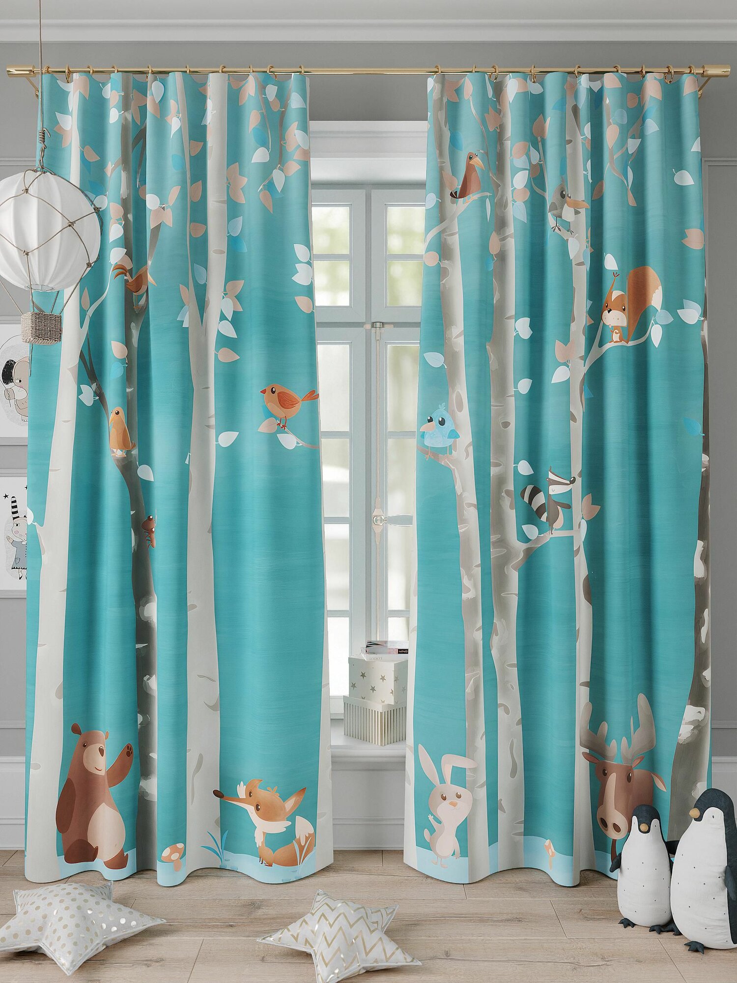 Комплект штор для детской Comfy Way 150х260 см / шторы в комнату 2 шт / Экрил
