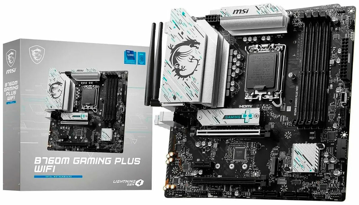 Материнская плата MSI B760M GAMING PLUS WIFI (LGA1700, mATX)