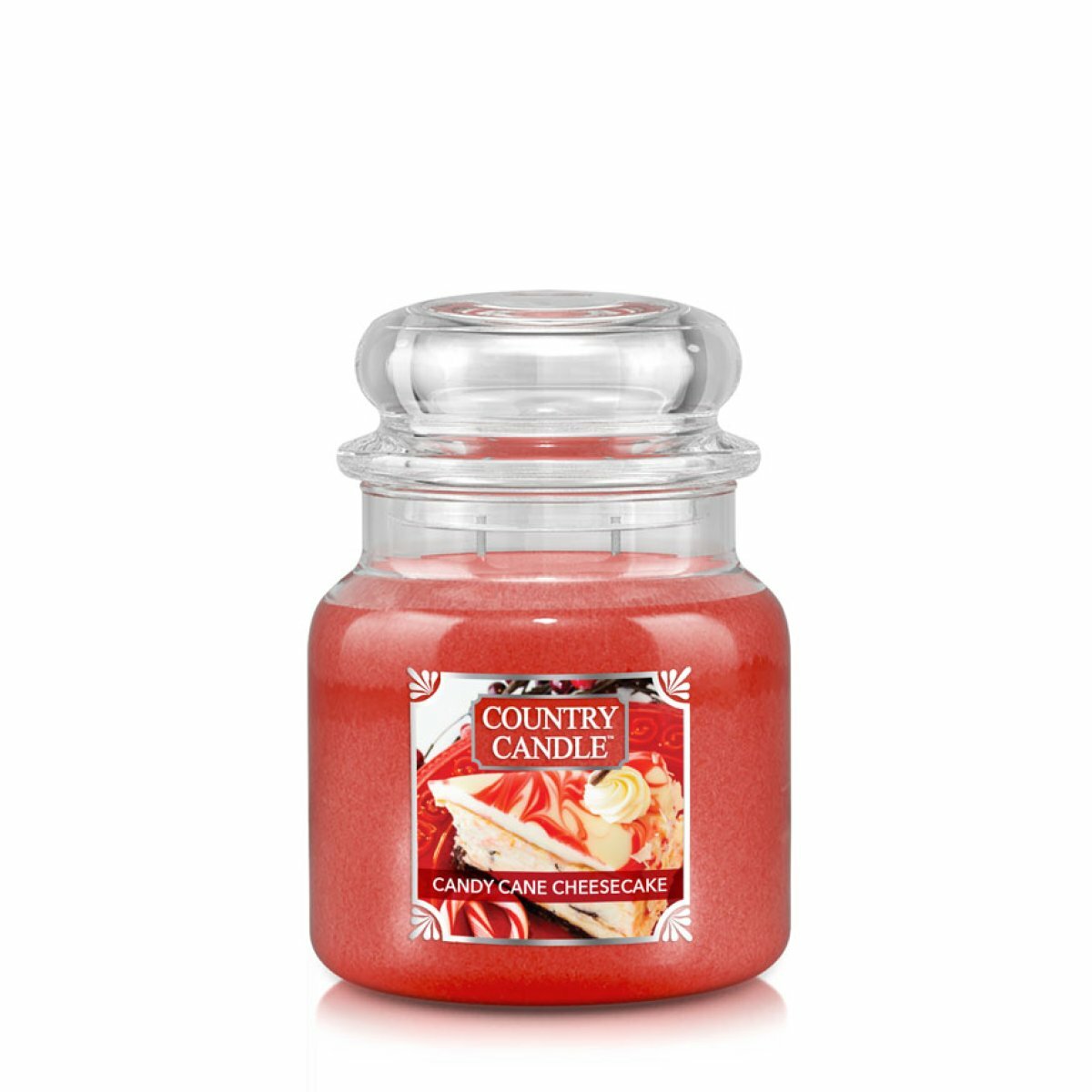 Country Candle/ Свеча средняя Сладкий Чизкейк / Candy Cane Cheesecake 453гр. 65-90 часов