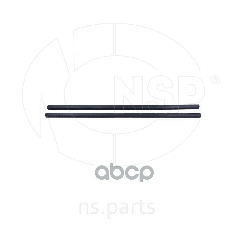 Молдинги дверей передних RENAULT Logan (к-кт 2 шт) NSP арт. NSP076001546710