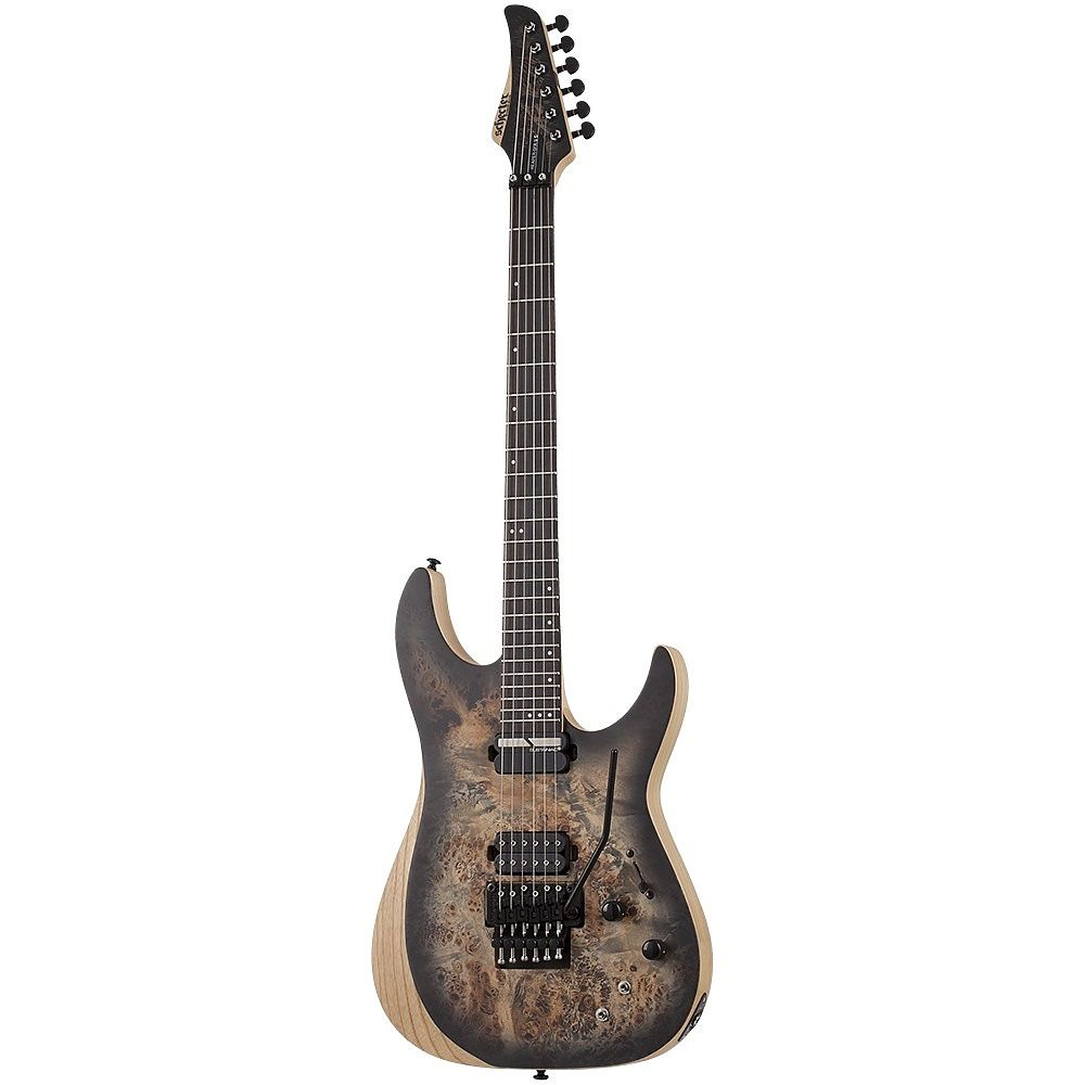 SCHECTER REAPER-6 SATIN CHARCOAL BURST (SCB) - 6-ти струнная электрогитара, 24 лада, корпус: болотный ясень с топом из капа, гриф: клён, орех со вставками из углеволокна, вклееный, накладка: черное дерево, звукосниматели: HH Schecter Diamond Decimator, ре