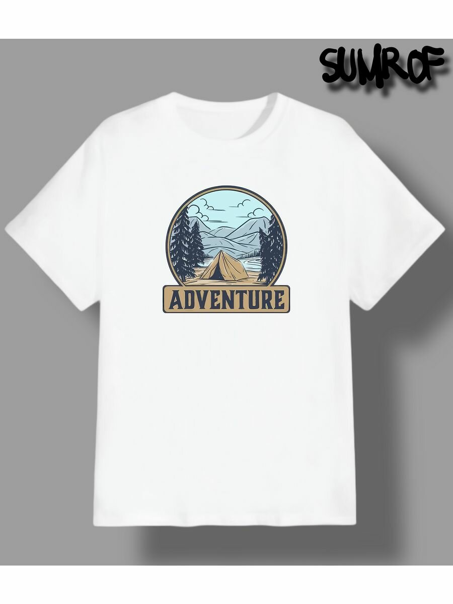Футболка отдых палатка adventure