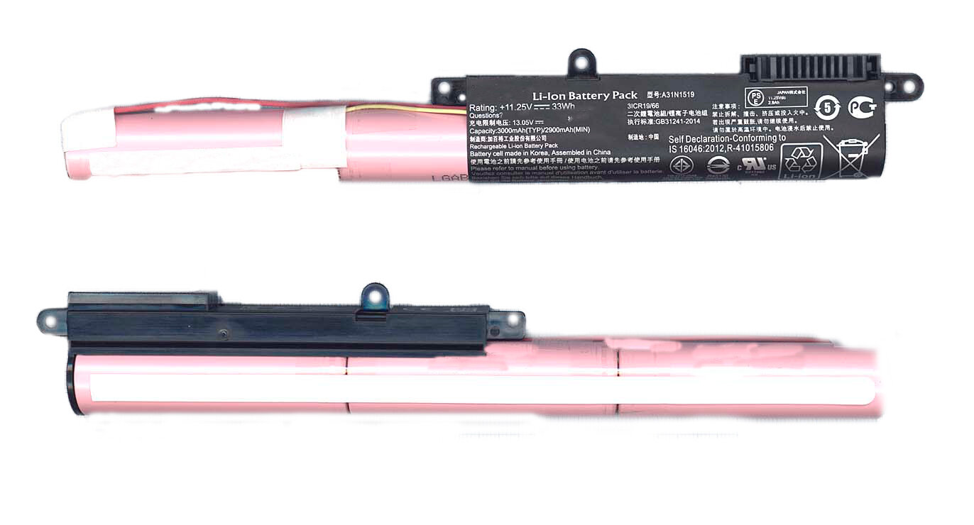 Аккумулятор для ноутбука Asus X540LA, X540SA, X540SC (A31N1519) 11,25V 3000mAh 33Wh, черная, HC/ORG