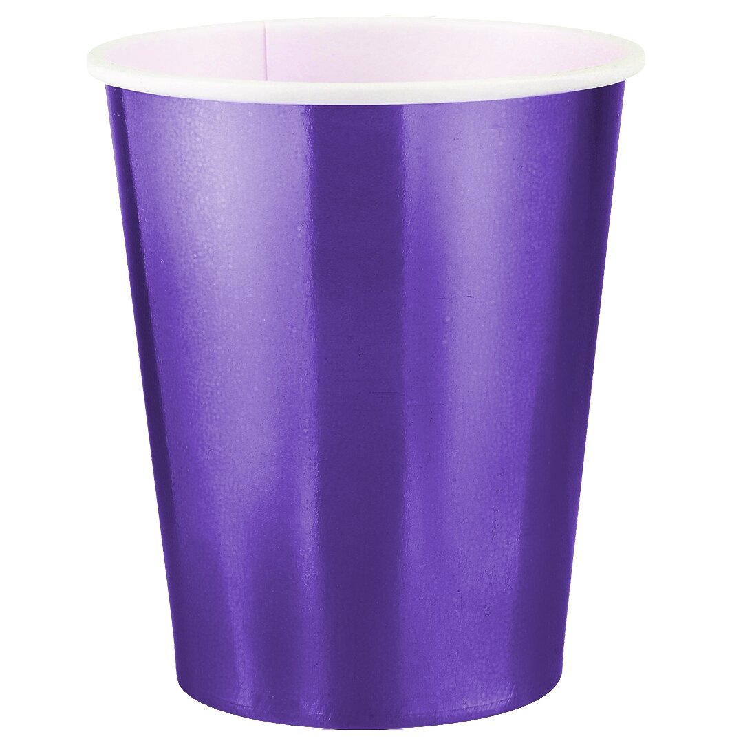 Стаканы (250 мл) Фиолетовый, Металлик, 6 шт.