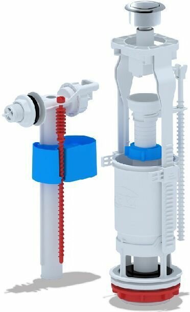 АНИ пласт WC6050М Набор с боковой подводкой 1/2"с пластиковым штуцером металлизированная кнопка