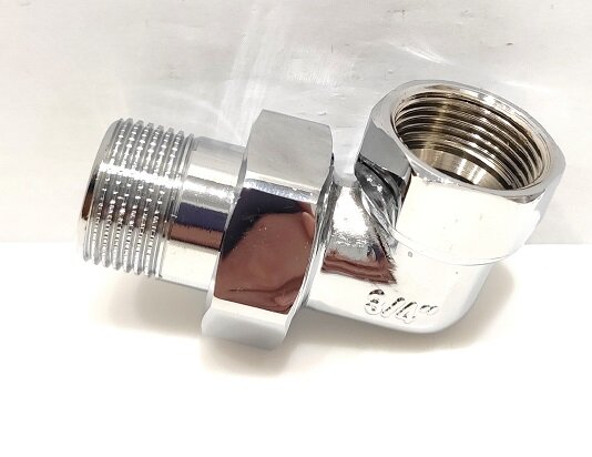 Американка (разъемное соединение) угловая 3/4" ВР(г) х 3/4" НР(ш) хром