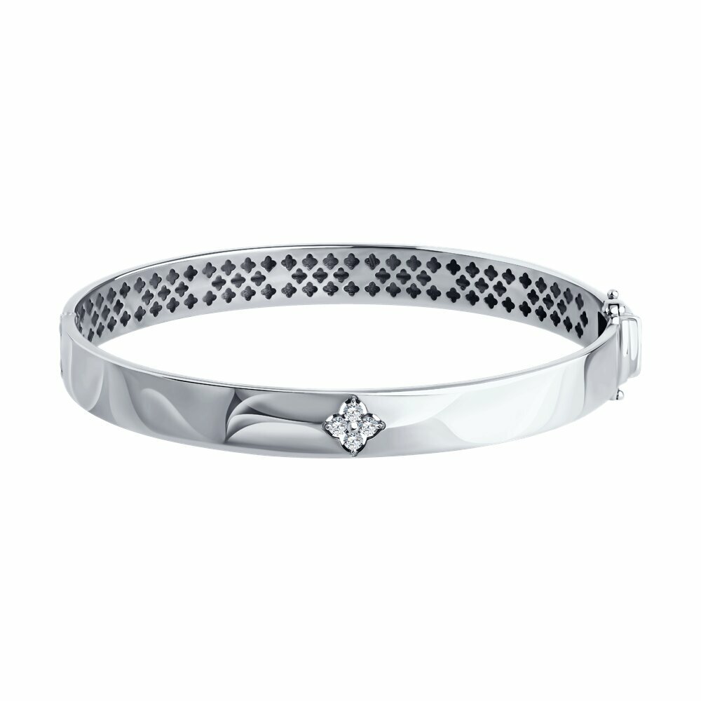 Браслет, белое золото, 585 проба, бриллиант