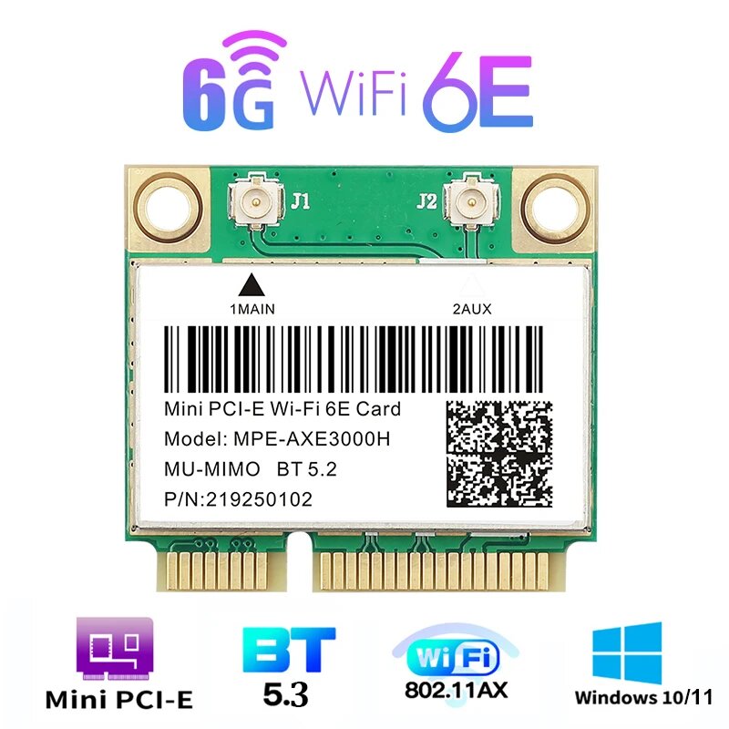 Wi-Fi карта MPE-AXE3000H Mini PCI-E AX210HMW