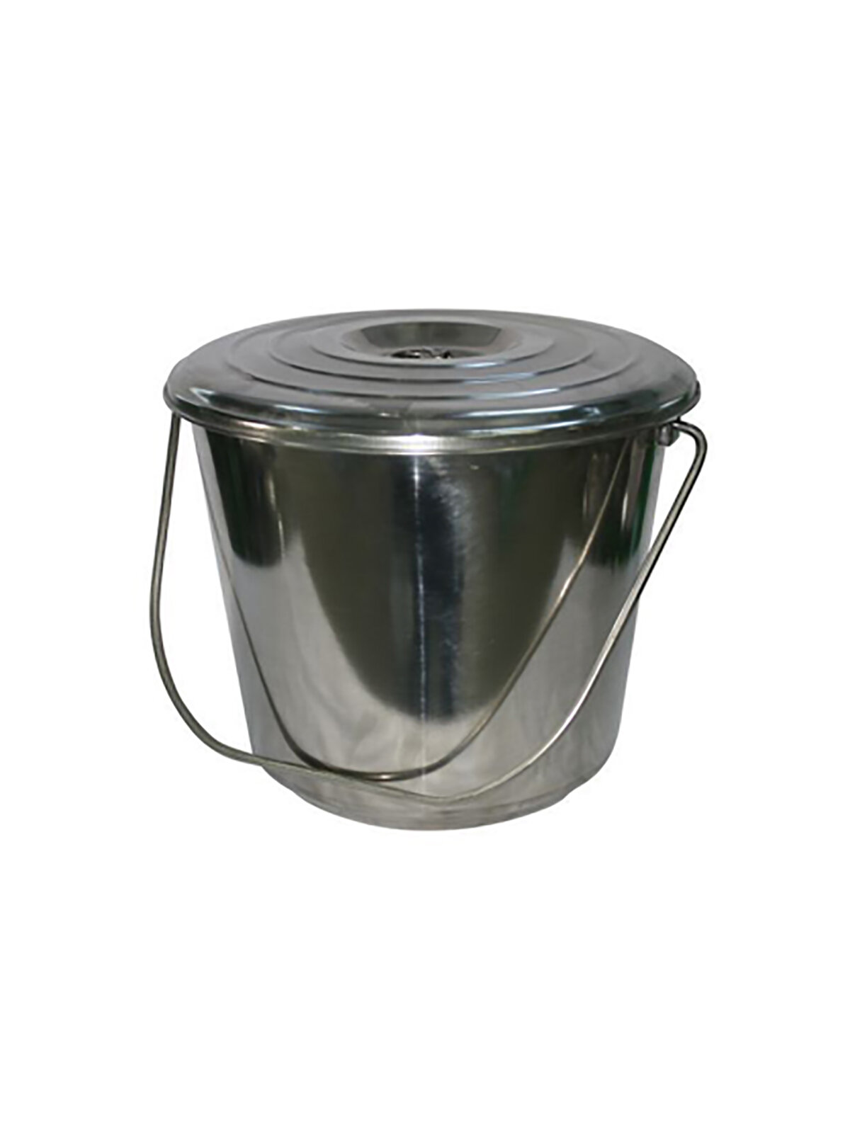 Ведро с крышкой, нержавеющая сталь, 10 л