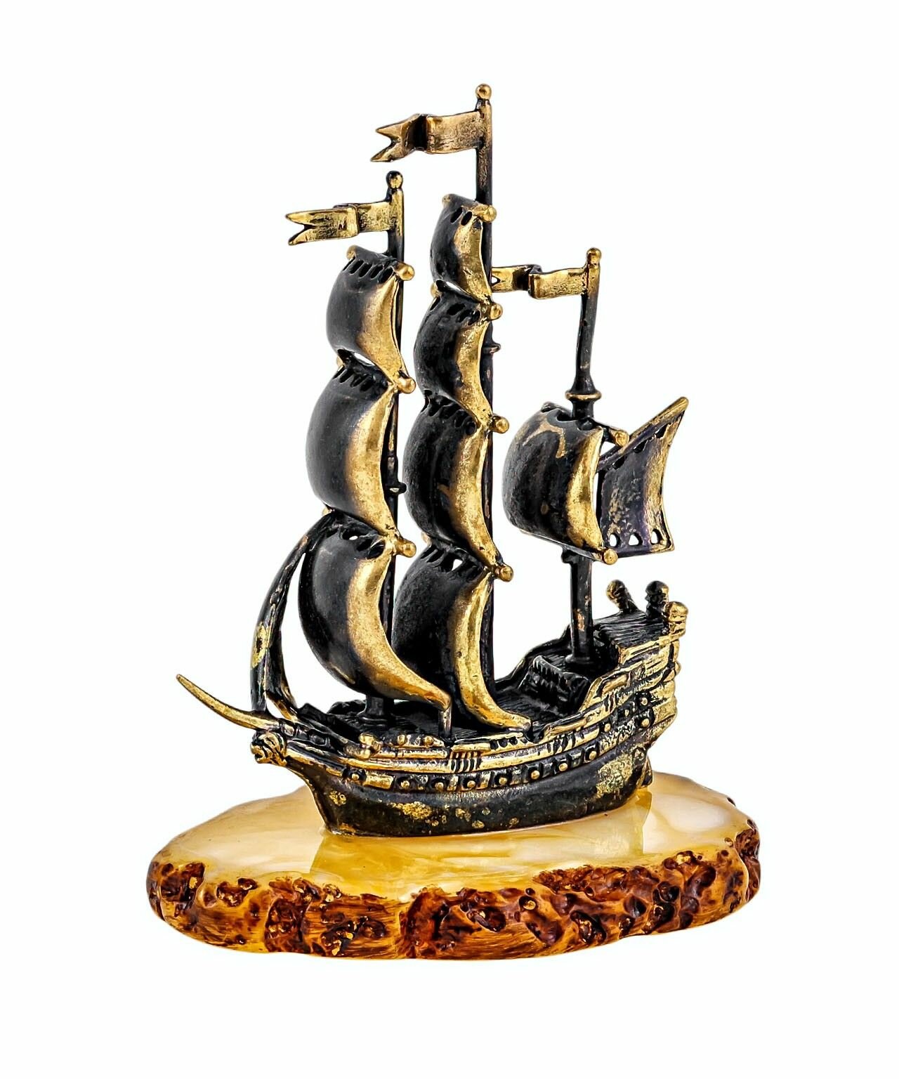 Статуэтка Корабль Фрегат 200-Б, белый