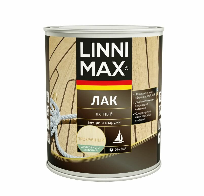 Лак яхтный Linnimax матовая прозрачный 0.75 л
