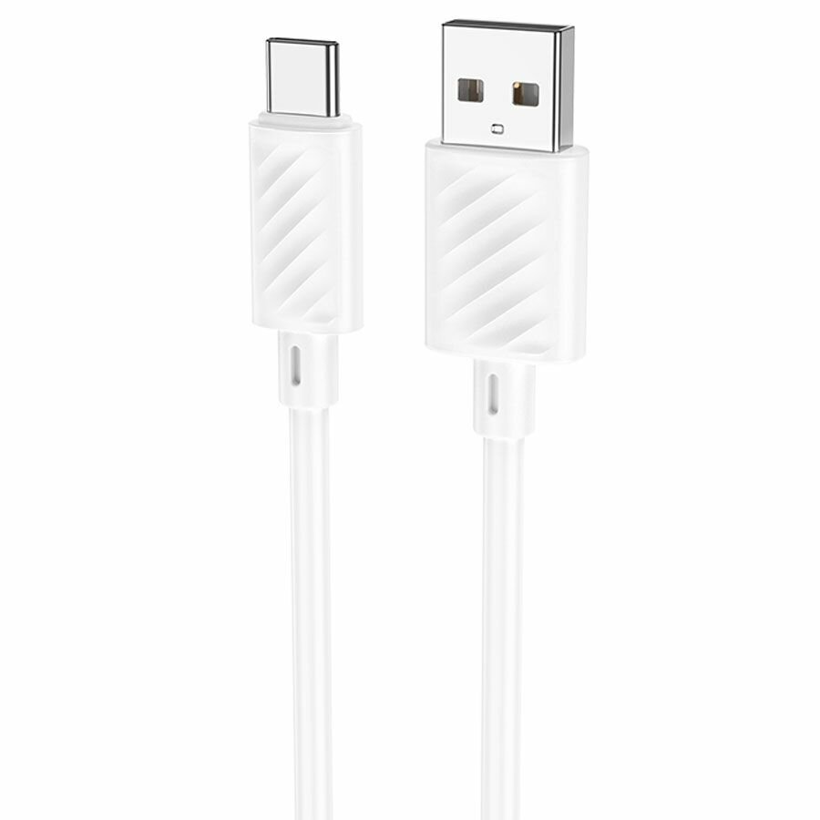 Кабель HOCO X88 Gratified USB Type-C 3A Экстра прочность для Samsung / Sony / Xiaomi / Honor / Huawei / Lenovo Poco Oppo BQ Realme Tecno LeEco 1 м Белый (White) Коробка